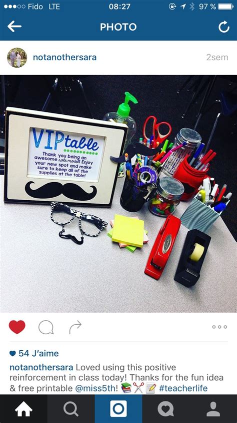 Vip Table Elementary School Activities Classroom Behavior Management New Classroom