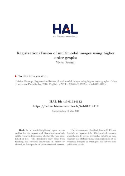 PDF Registration Fusion Of Multimodal Images Using Higher Order Graphs DOKUMEN TIPS