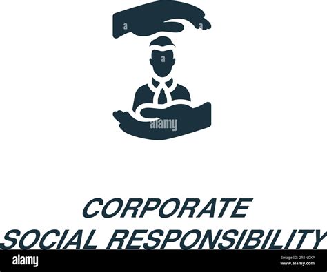 Corporate Social Responsibility Icon Monochrome Simple Sign From