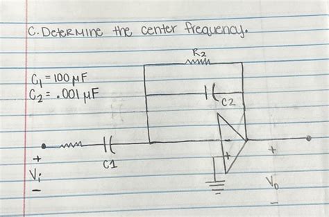 Solved C Determine The Center Frequency Chegg