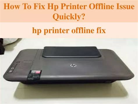 Ppt How To Fix Hp Printer Offline Issue Quickly Powerpoint Presentation Id