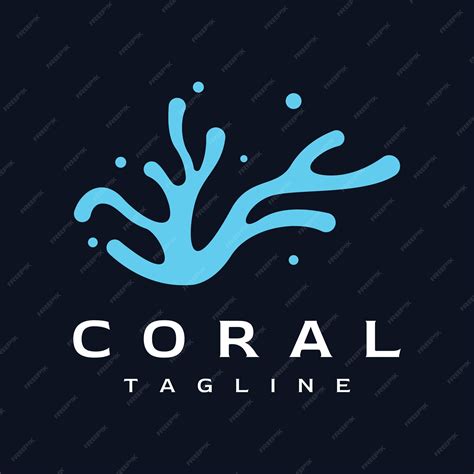 Premium Vector Beautiful Colorful Underwater Natural Coral Reef Logo