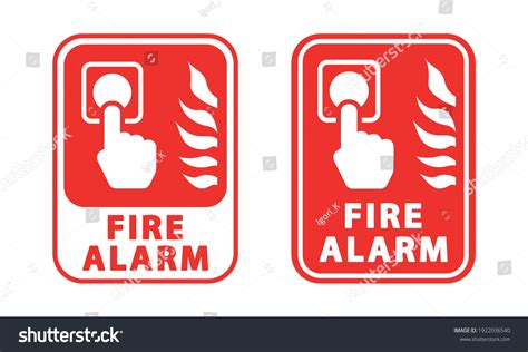 Symbol Emergency Fire Alarm Sign Over 26 716 Royalty Free Licensable
