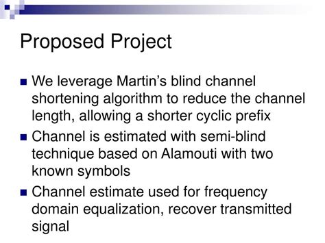 Ppt Semi Blind Equalization For Ofdm Using Space Time Block Coding