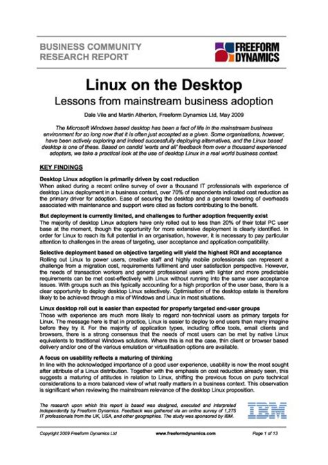 Throwback Thursday Linux On The Desktop Write Side Up By Freeform Dynamics