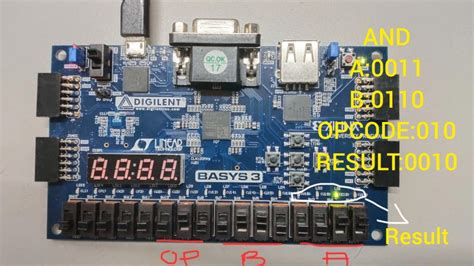 Today I Successfully Implemented 4 Bit Alu Into Basys3 Fpga Kashwin