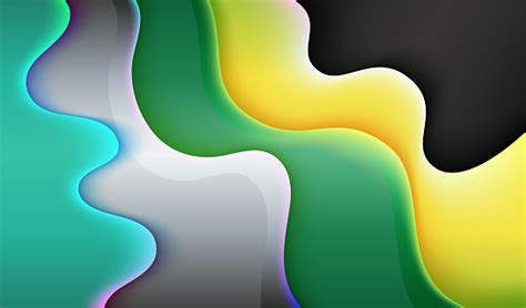 녹색 효과 기하학적 디자인 기하학적 디자인 노란색 요소 패턴 모양과 청록색 배경 포스터 배너 플래카드 브로셔 보고서 카탈로그 잡지 또는 소책자 벡터 일러스트레이션 0명에