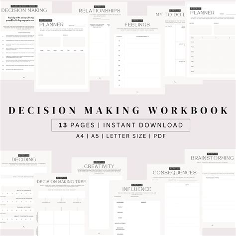 Decision Making Worksheets Problem Solving Template Decision Aid
