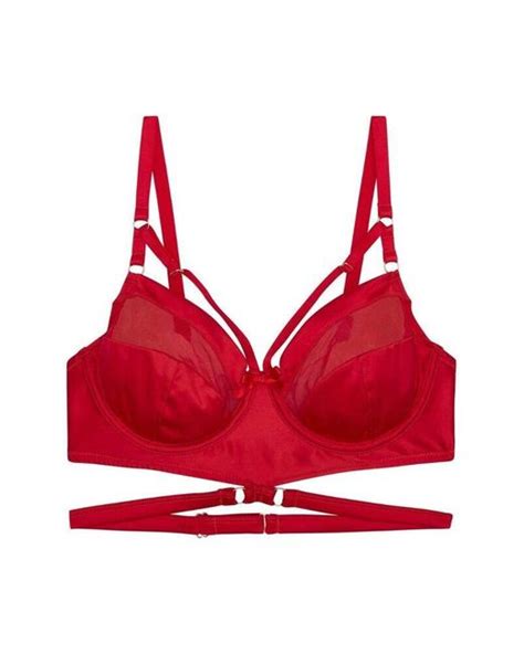 Playful Promises Madeleine Bondage Bra Curve In Red Lyst Uk