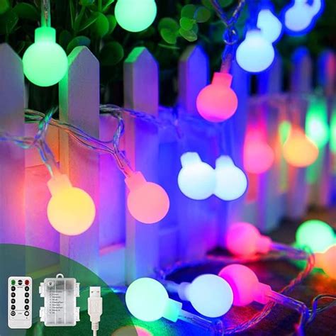 Battery Operated USB In String Lights Ft LED Globe String Lights With Timer Memory