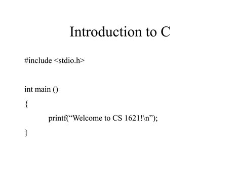 Introduction To Problem Solving C Programming Ppt