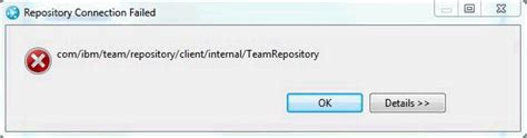Creating Repository Connection Results In Repository Connection Failed Message
