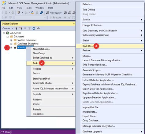 How Do I Create An Sql Server Database Backup Boc Group Support