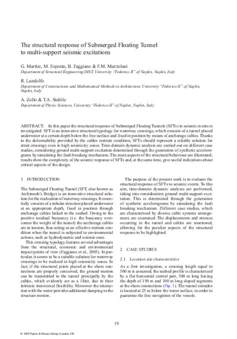 pdf the structural response of submerged floating tunnel to multi