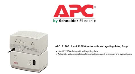 Apc Automatic Voltage Regulator Le1200 Line R 1200va Sky It Ltd