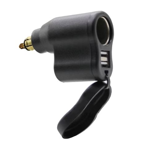 Dual Usb Charger Din Cigarette Lighter Socket For Hella Motorcycle