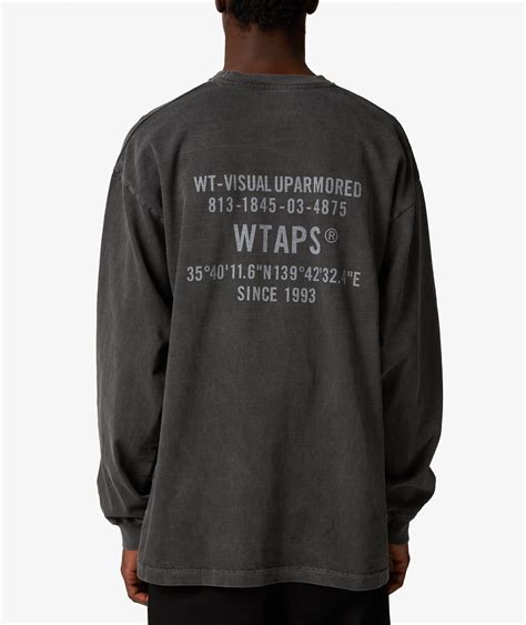 Wtaps Spec Long Sleeve T Shirt In Anthracite Svd Usa