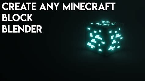 Create Any Detailed Minecraft Block In Blender Youtube