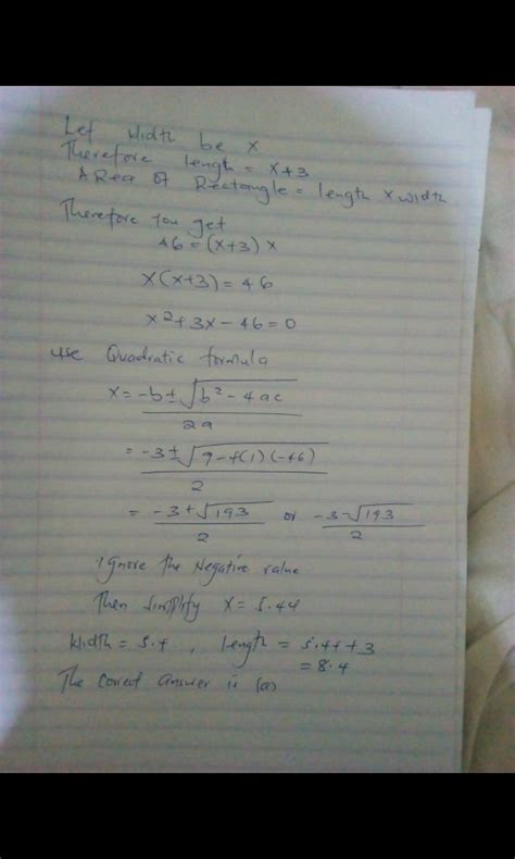 [solved] solve the problem a rectangular garden covers 46 yd 2 the