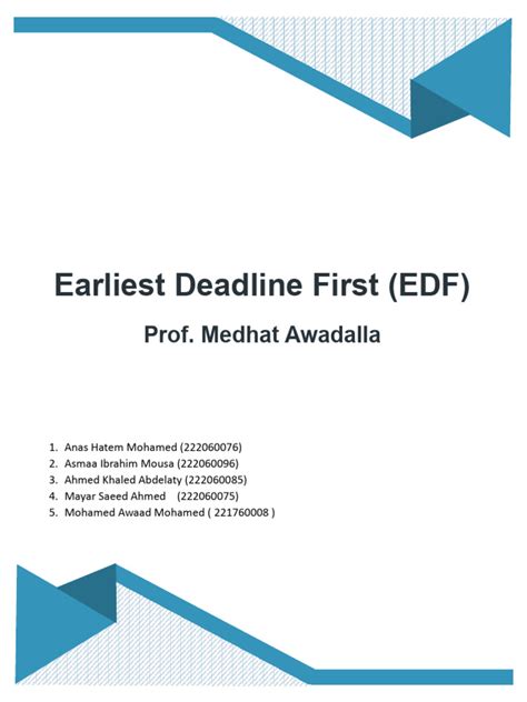 Edf Pdf Scheduling Computing Real Time Computing