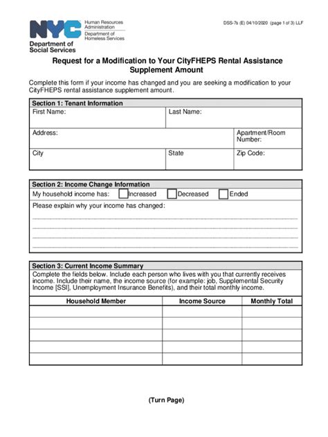 Cityfheps Modification Form Fill Out And Sign Online Dochub