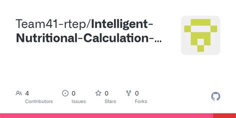 Issues · Team41 Rtep Intelligent Nutritional Calculation System · Github