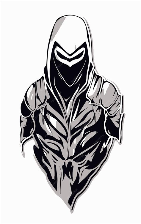 사무라이 마스코트 로고 프리미엄 벡터