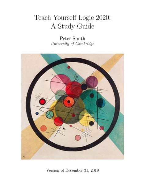 Teach Yourself Logic 2020 Pdf Pdf Mathematical Logic