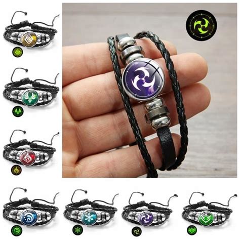 7bracelet Périphérique Danimation Unisexe Genshin Impact Élément De Jeu Badge Impression