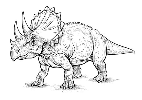 Triceratops Coloring Book Dinosaur Coloring Pages
