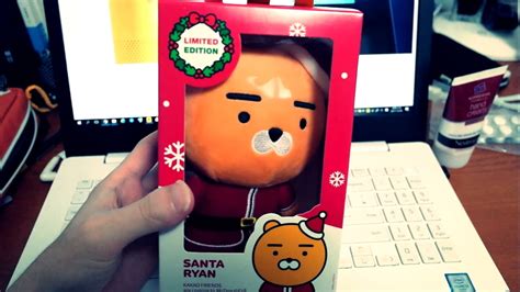 개봉기 산타라이언 크리스마스 한정판 인형 카카오프렌즈 Youtube