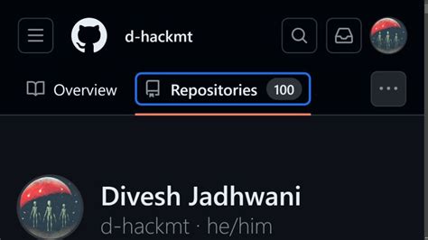 Divesh Jadhwani On Linkedin First 100 Repos On Github 😁 Dsj4smiu All Is Filled…