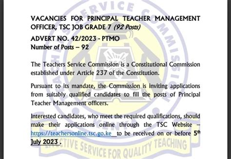 Teachersonlinetscgoke Recruitment Portal 2023 Apply For Teachers Service Commission Job