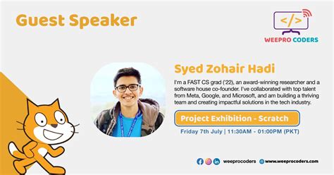 Weepro Coders Lets Meet Our Guest Speaker Zohair Abbas