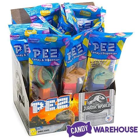 Jurassic World Dinosaur Pez Candy Packs 12 Piece Display Candy Store