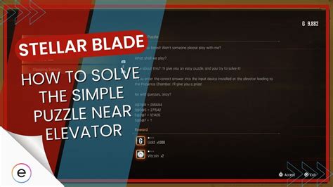 Stellar Blade The Simple Puzzle Near Elevator Solved