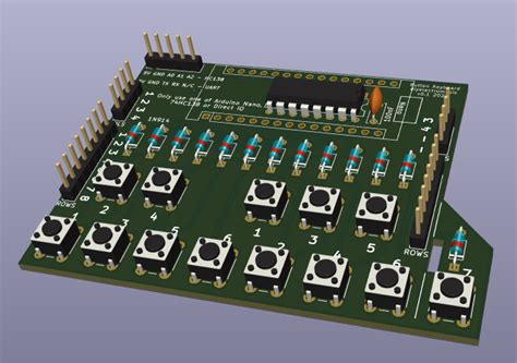 Tactile Button Keyboard Pcb Simple Diy Electronic Music Projects