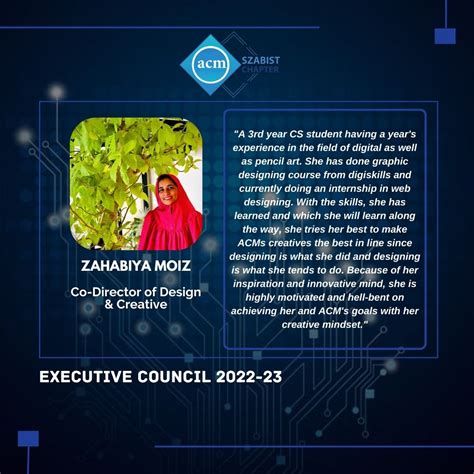 Zahabiya Moiz On Linkedin Szabist Acm Innovation Society Computerscience