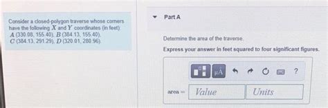 Solved Consider A Closed Polygon Traverse Whose Comers Have