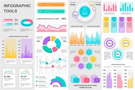 Bundle Infographic Ui Ux Kit Elements Different Charts Diagrams Workflow Flowchart
