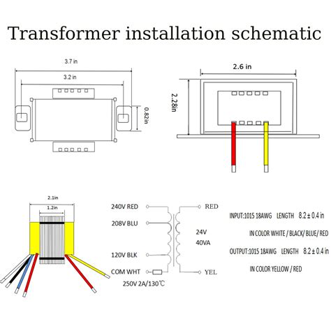 Buy 40va Control Transformer Primary 120 208 240 V Ac 50 60hz Secondary 24v Ac Replacement For