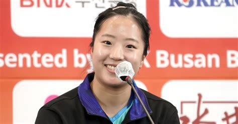 [mhn포토] 삐약이 신유빈 삐약이 미소로 유쾌한 답변