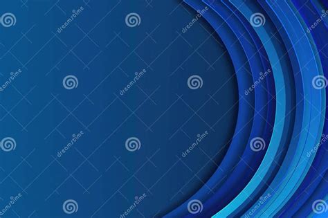Abstract Blue Curved Layers With Dark Center Design Background Stock Illustration Illustration