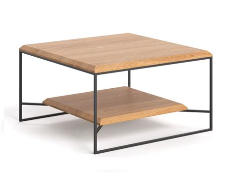 Table Basse Montreal 2 En Chêne Massif Haut De Gamme Et Métal Lotuséa