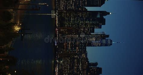 Static Shot Of Amazing Manhattan Skyline Looking Across The East River
