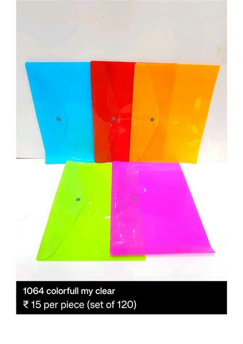 Colorful File Folder At Rs 15 Piece Button File In New Delhi ID 2853194590533