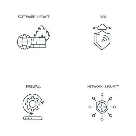 Cyber Security And Brech Data Web Icons Set Cyber Security And Brech