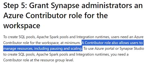 Which Role Allows To Add A Client Ip As A Firewall Rule For A Synapse