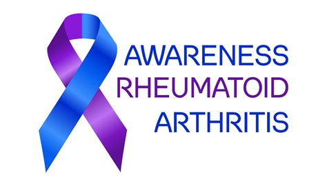 Illustration World Rheumatoid Arthritis Awareness Day Realistic Ribbon