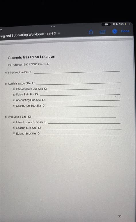 Solved 10 2ing And Subnetting Workbook ﻿part 3donesubnets